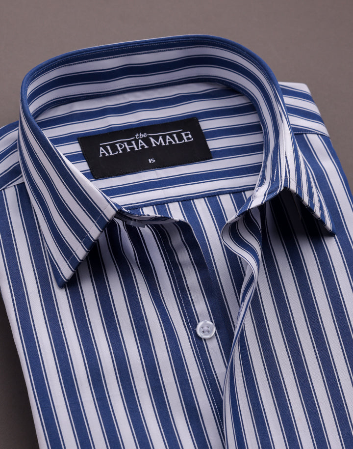 Blue Awning Stripes – The Alpha Male