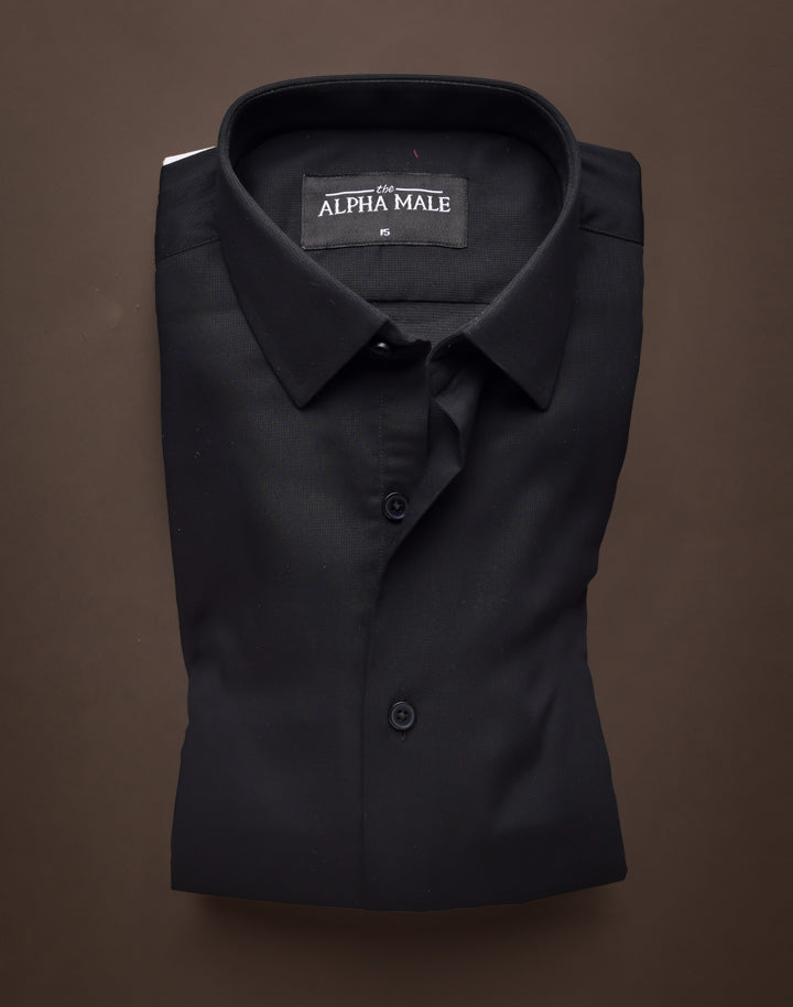 Jet Black in Self Texture – The Alpha Male