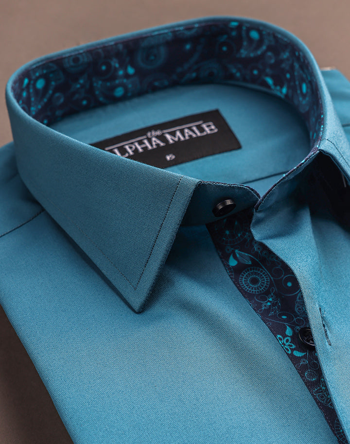 Steel Blue with Contrasting Inlay – The Alpha Male