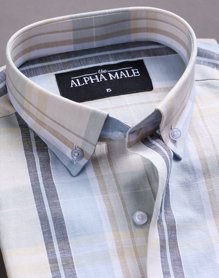 Light Base Linen Stripes – The Alpha Male