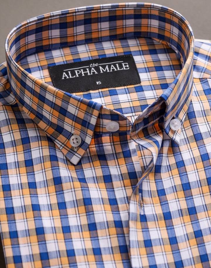 Blue & yellow checkered – The Alpha Male