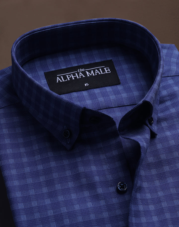 Shepherd Checks in Blue – The Alpha Male