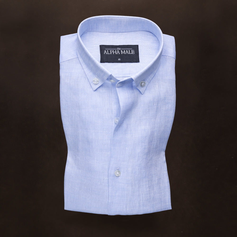 Powder Blue Linen – The Alpha Male