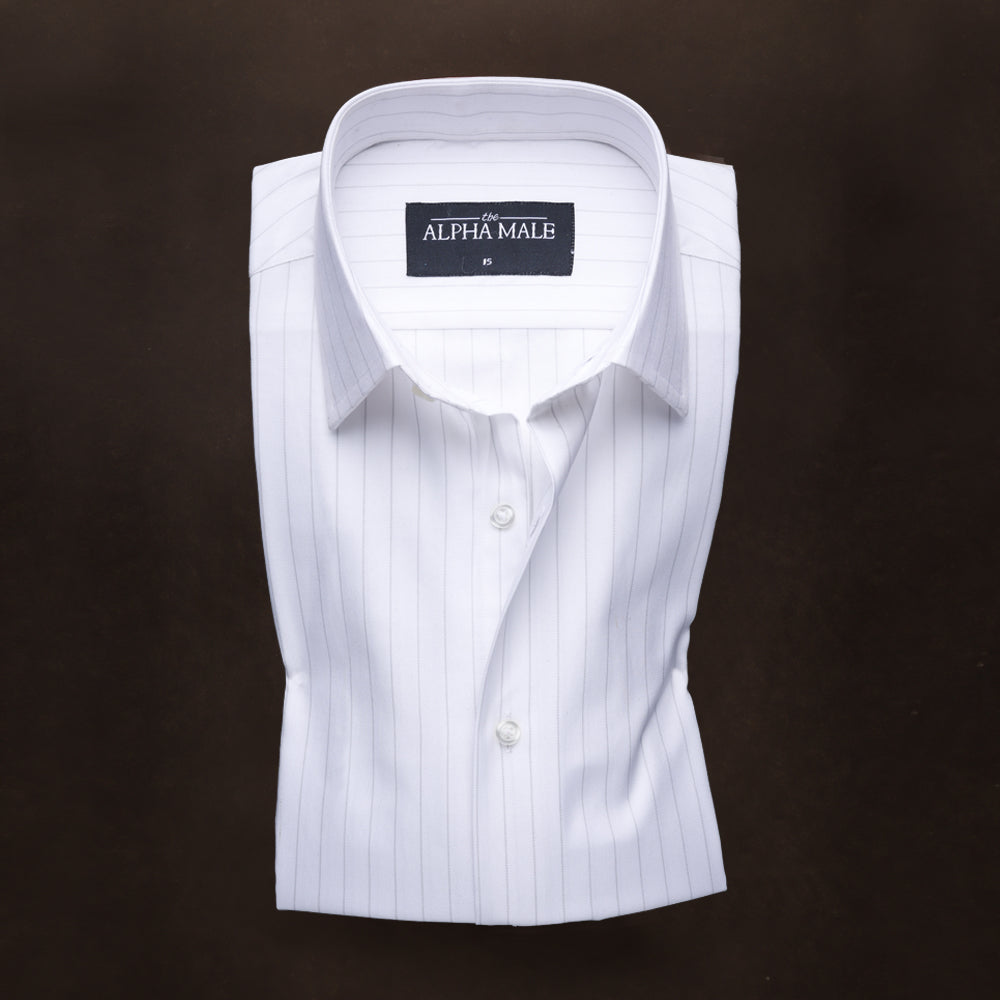 White base grey stripes – The Alpha Male